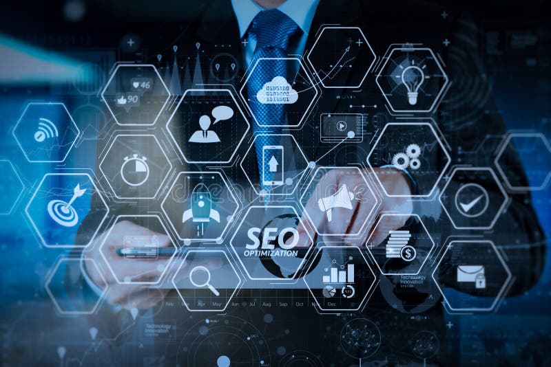 Businessman Hand Working with Modern Technology and Digital Layer ...