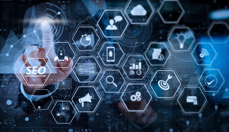 Businessman Hand Working with Modern Technology and Digital Layer ...