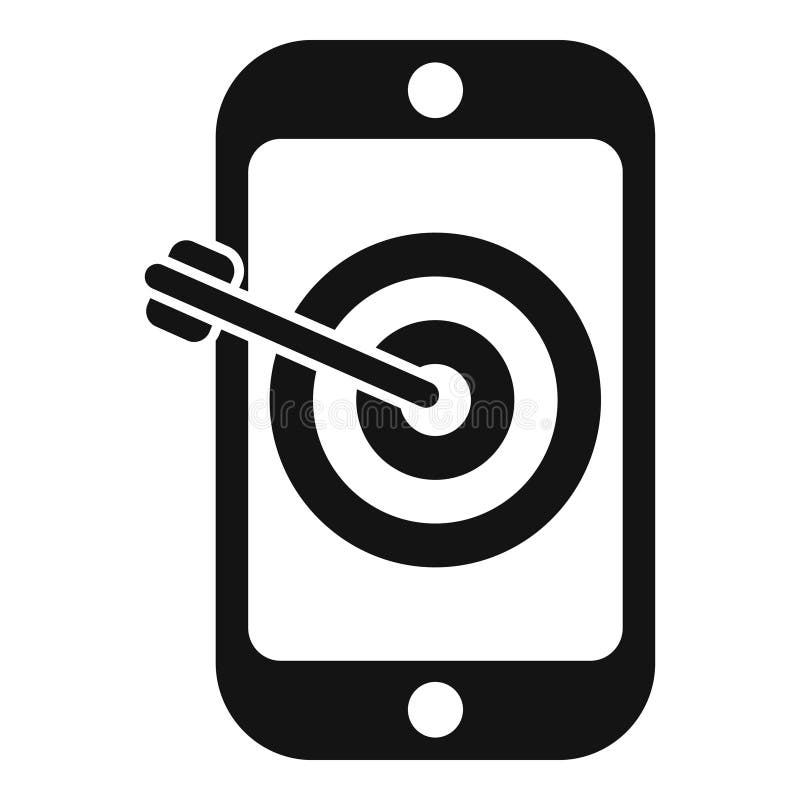 Seo Phone Target Icon Simple Vector. Rank Boost Stock Illustration ...