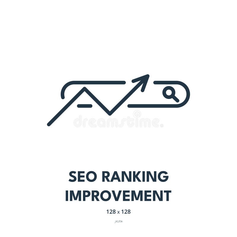 SEO Ranking Improvement Icon. Search Results, First Place, Keywords ...