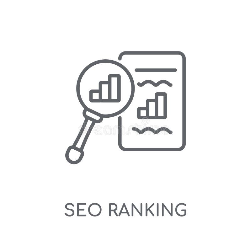 SEO Ranking Linear Icon. Modern Outline SEO Ranking Logo Concept Stock ...