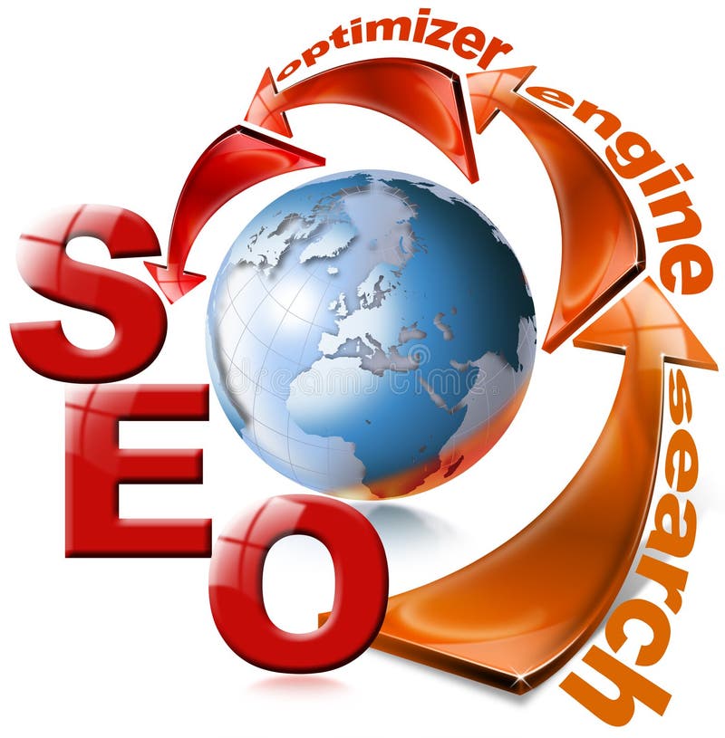 SEO Red Arrow - Search Engine Optimization Web Stock Illustration ...