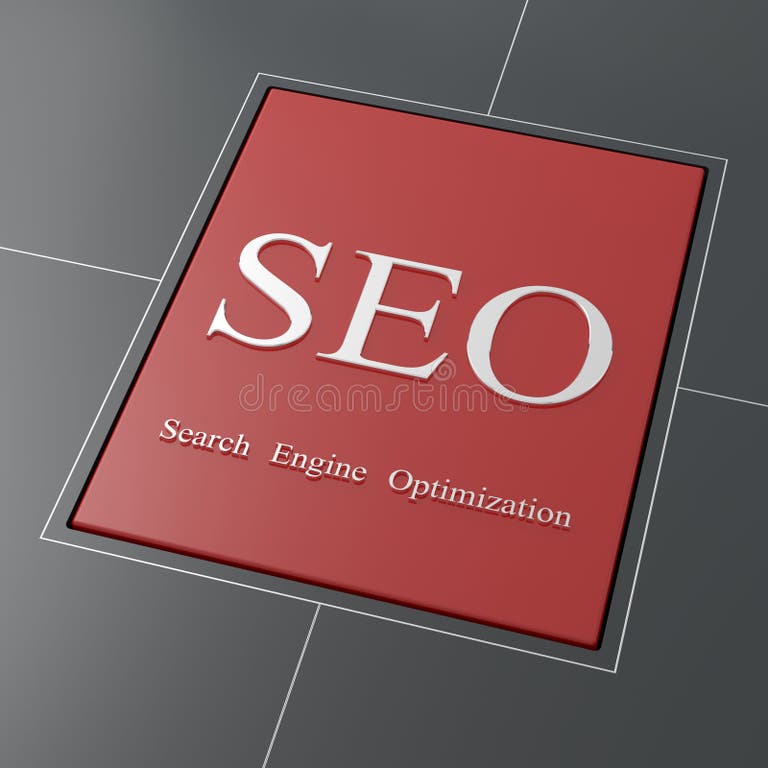 SEO red button stock illustration. Illustration of search - 30806155