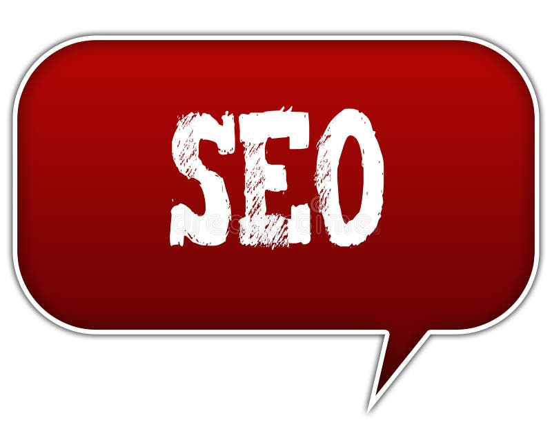 SEO on Red Speech Bubble Balloon. Stock Illustration - Illustration of ...