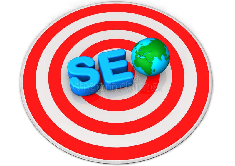 SEO Red Target stock illustration. Illustration of icon - 28971542