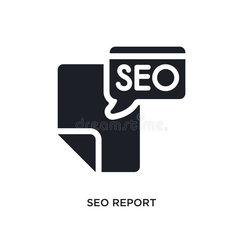 Seo Report Isolated Icon Simple Element Illustration From Programming Concept Icons Stock
