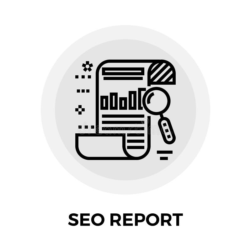 SEO Report Line Icon ilustração do vetor. Ilustração de projeto - 89293970