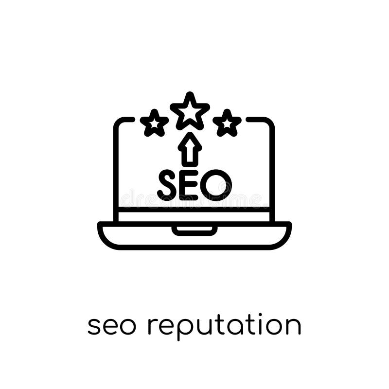 SEO Reputation Icon. Trendy Modern Flat Linear Vector SEO Reputation ...