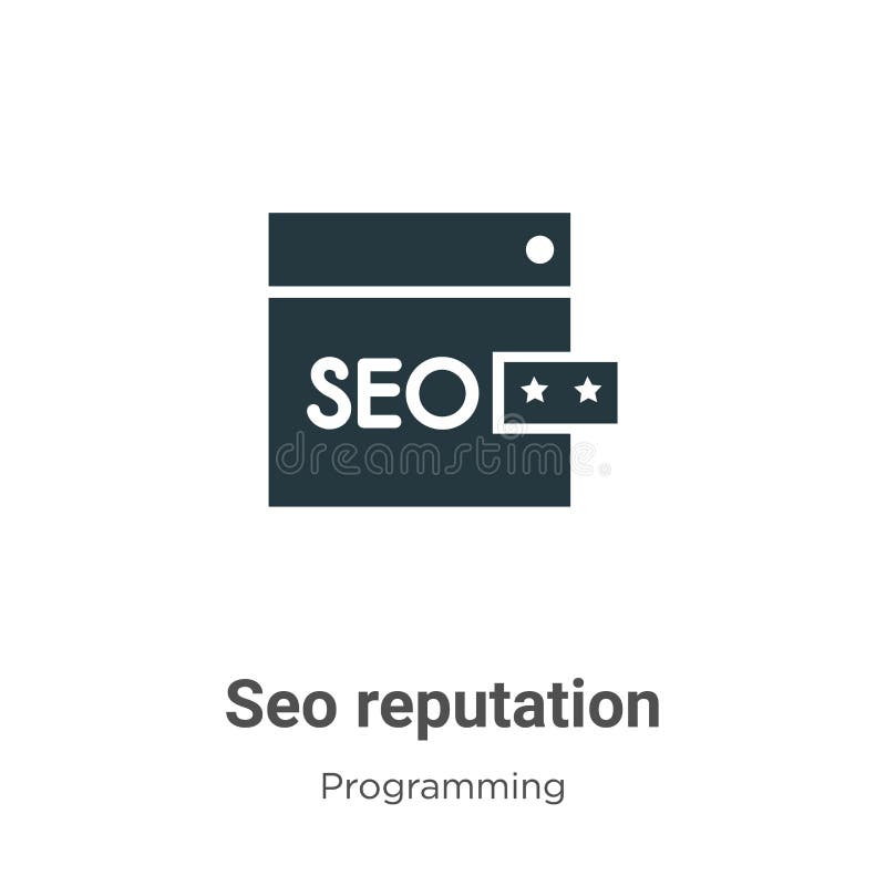 Seo Reputation Vector Icon on White Background. Flat Vector Seo ...