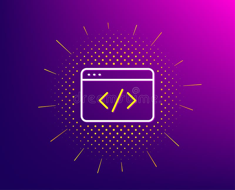 Seo Script Line Icon Web Programming Sign Traffic Management Vector Stock Vector