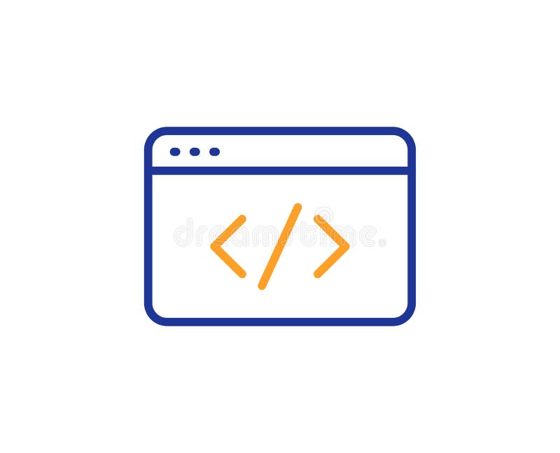 Seo Script Line Icon Web Programming Sign Traffic Management Vector