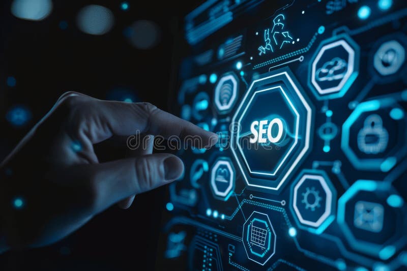 SEO Search Engine Digital Marketing and Business Technology Concept ...