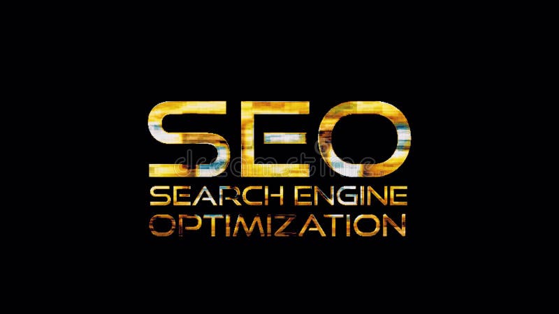 SEO Search Engine Optimization Gold Text Shine Light Animation Stock ...