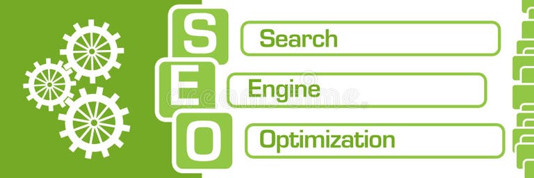 SEO - Search Engine Optimization Green Square Stripes Symbol Stock ...