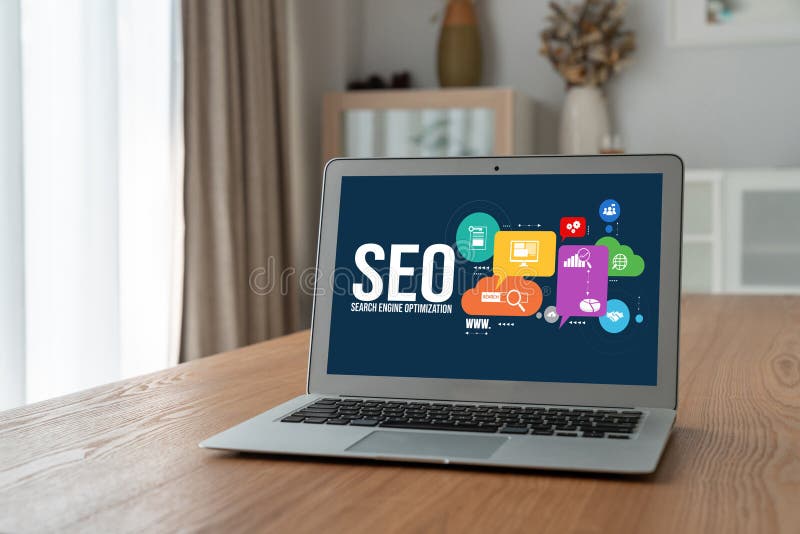 SEO Search Engine Optimization for Modish E-commerce and Online Retail Business Stock Photo ...