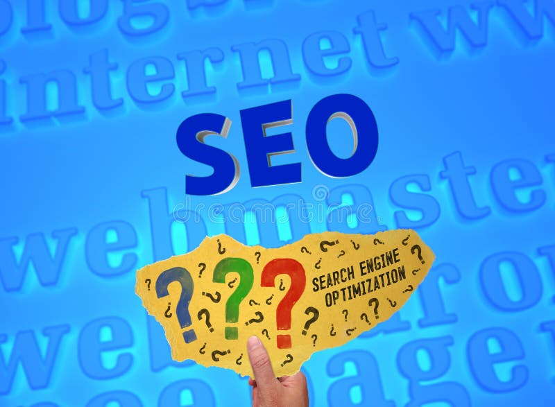 SEO - Search Engine Optimization, Question Mark Stock Illustration ...