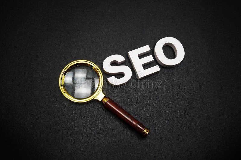 SEO (search Engine Optimization) Text Message with Magnifying Glass on ...