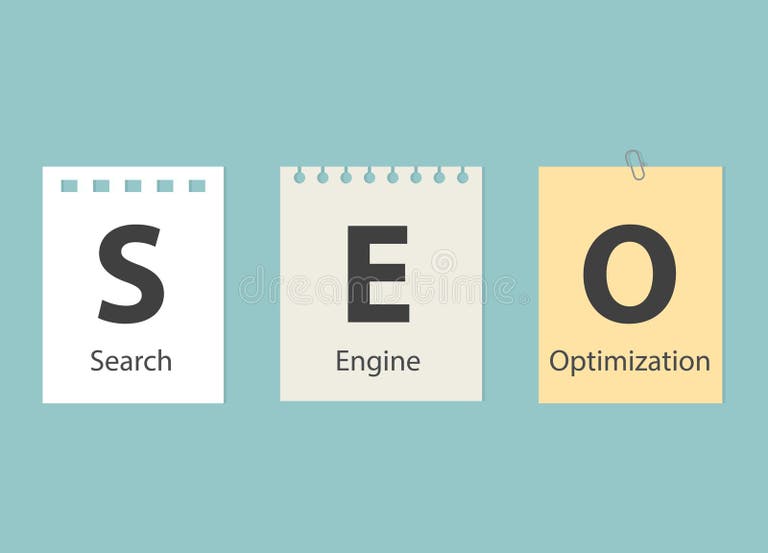 SEO Search Engine Optimization Written on Paper Notes Stock Vector ...