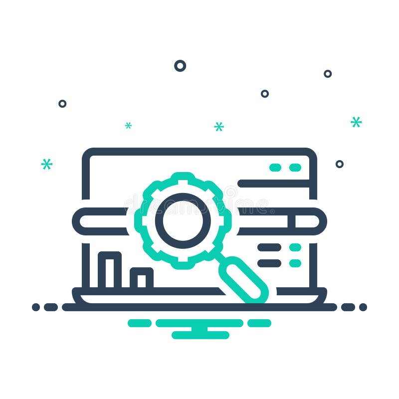 Mix Icon for Seo Sem Marketing, Seo Sem and Search Stock Illustration ...