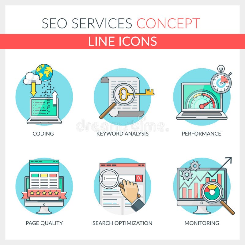 SEO Services stock vector. Illustration of technology - 78438626