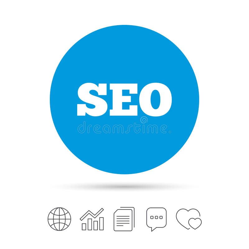 SEO Sign Icon. Search Engine Optimization Symbol Stock Vector ...