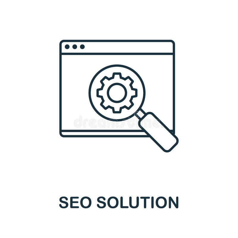 Seo Solution Vector Icon Symbol. Creative Sign from Seo and Development ...
