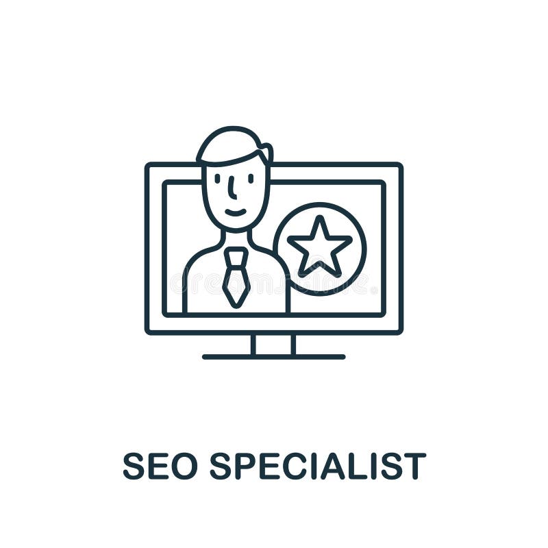 Seo Specialist Icon from Seo Collection. Simple Line Seo Specialist ...