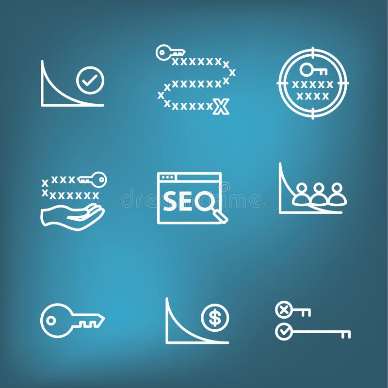 SEO Strategy - Search Engine Optimization Concept - Keywords, Etc Stock ...