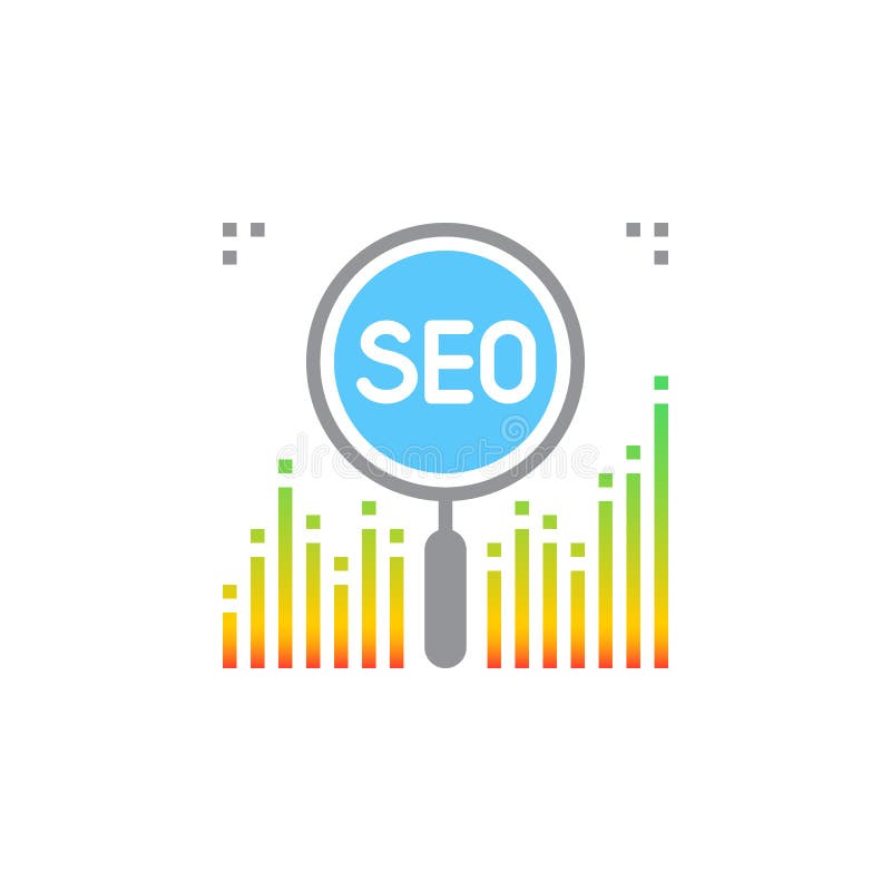 SEO Symbol. Search Engine Optimization Icon Vector, Filled Flat Stock ...