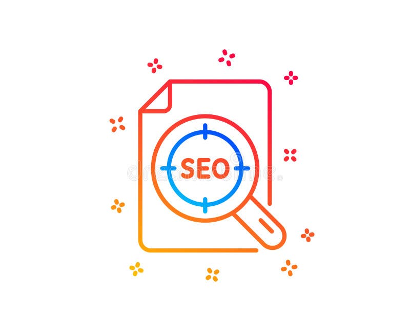 Seo Target Line Icon. Search Engine Optimization Sign. Vector Stock ...