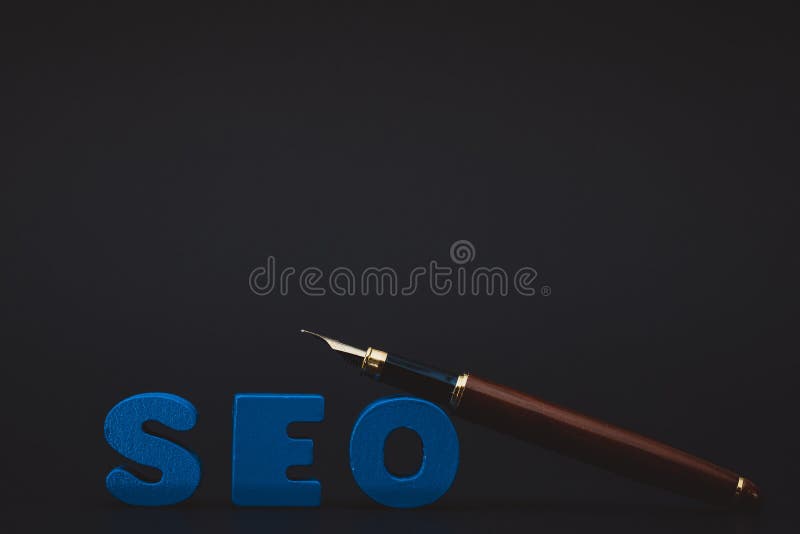 SEO Text Alphabet for Search Engine Optimization Concept and Pen Stock ...