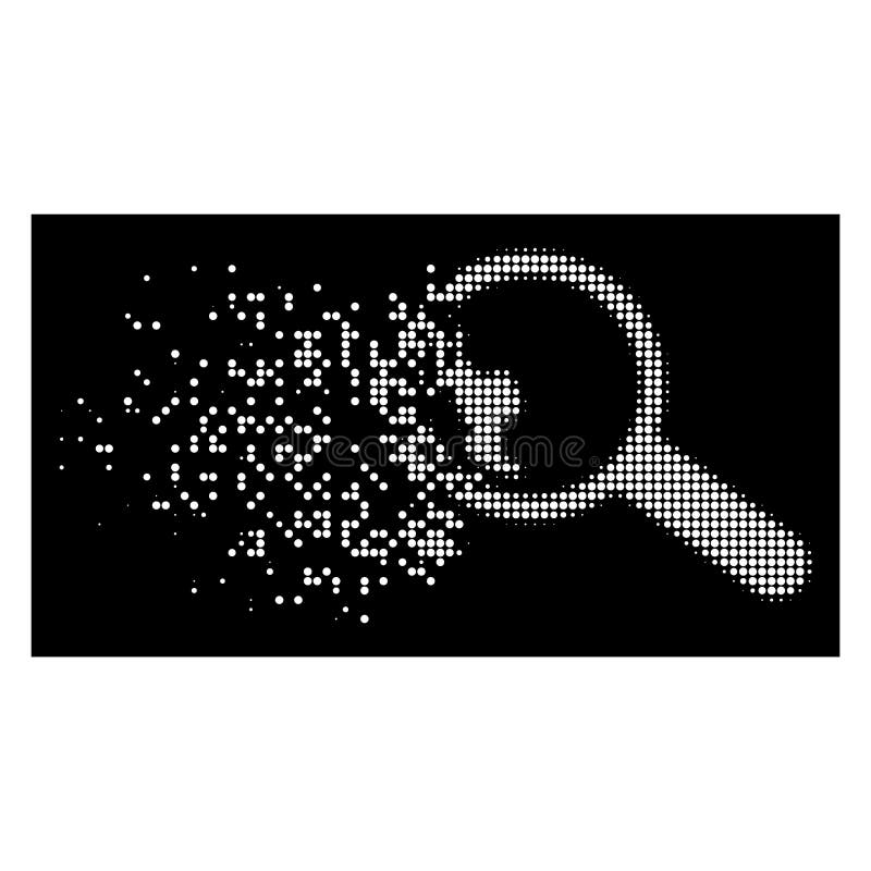 White Fragmented Dotted Halftone Seo Tools Icon Stock Vector ...