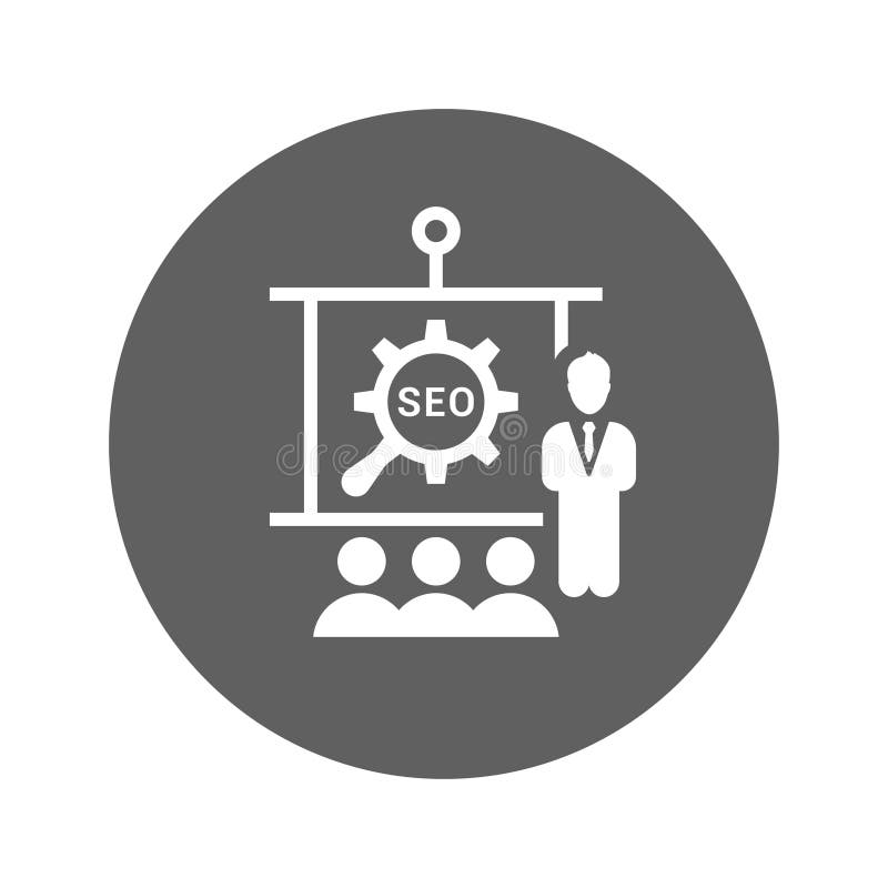 SEO Training icon stock vector. Illustration of vector - 293772552