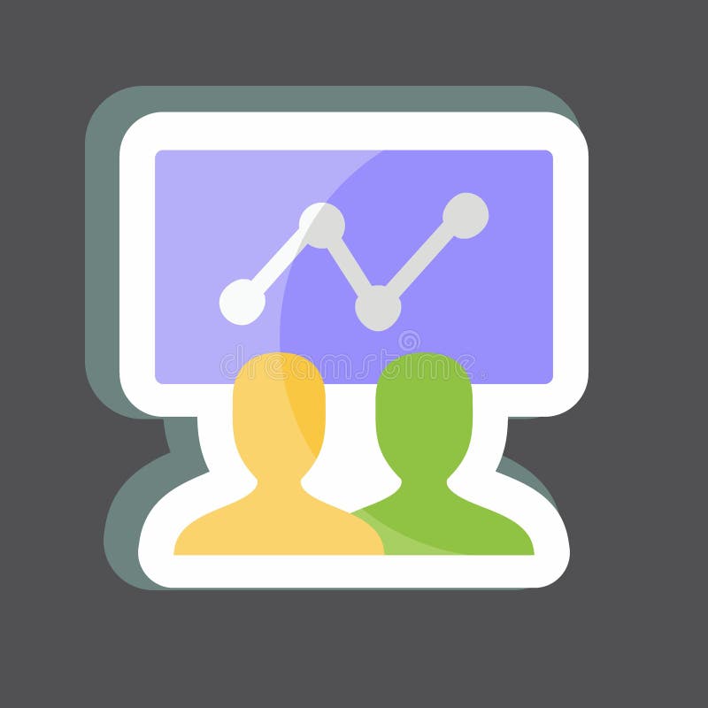 SEO Training Sticker in Trendy Isolated on Black Background Stock ...