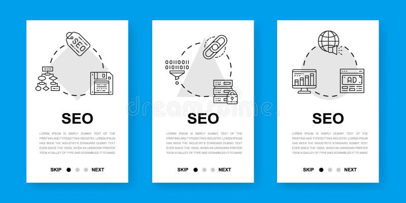 Seo Vertical Banners Stock Illustrations – 88 Seo Vertical Banners ...