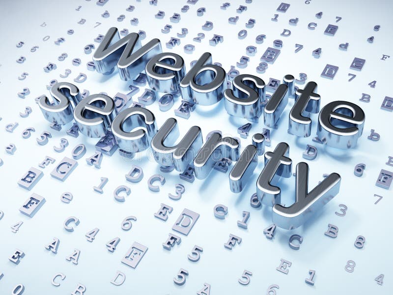 SEO Web Design Concept: Silver Website Security Stock Illustration ...