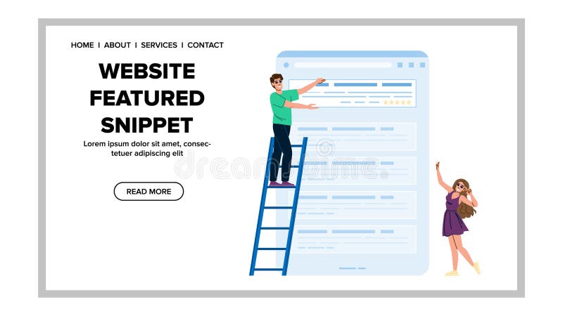 Seo Website Featured Snippet Vector Stock Vector - Illustration of ...