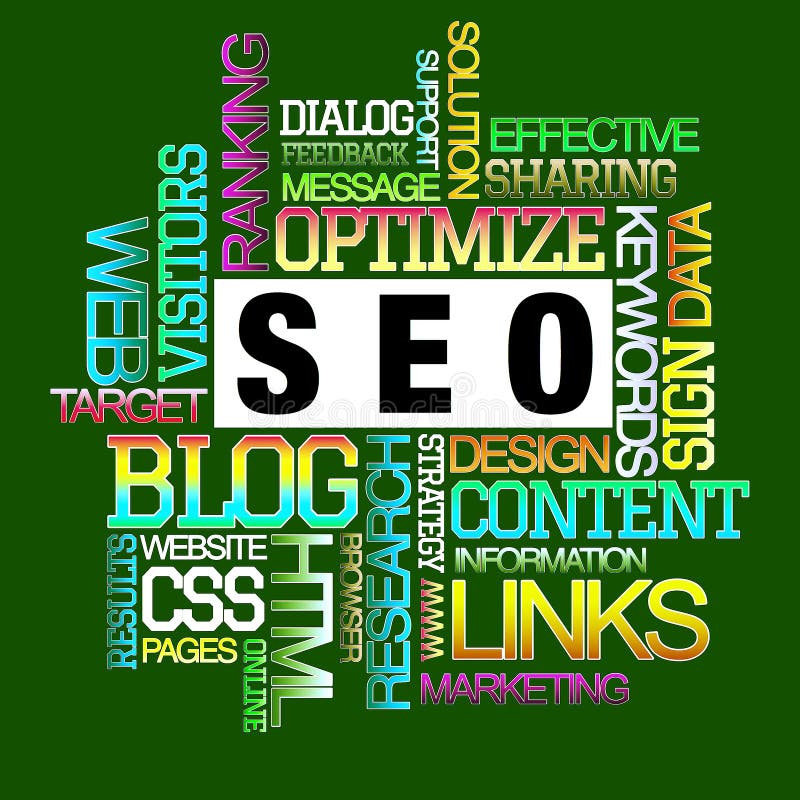 SEO stock illustration. Illustration of bright, placement - 87307982