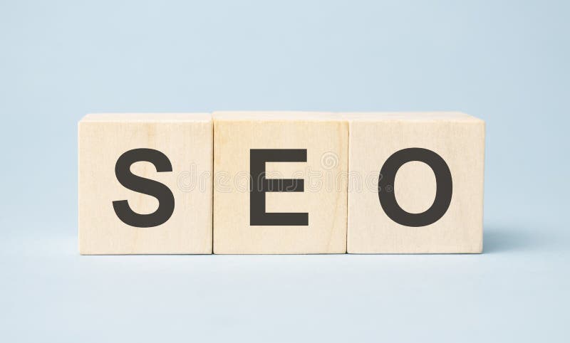 Seo Word Written on Wooden Cubes with Copy Space Stock Image - Image of ...