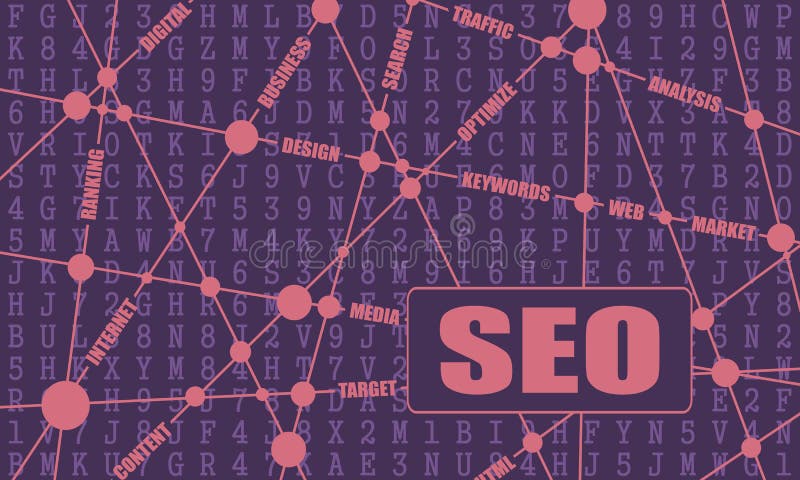 SEO Words Cloud Business and Technology Concept Stock Vector ...