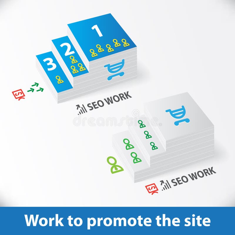 Seo work infographics stock illustration. Illustration of company ...