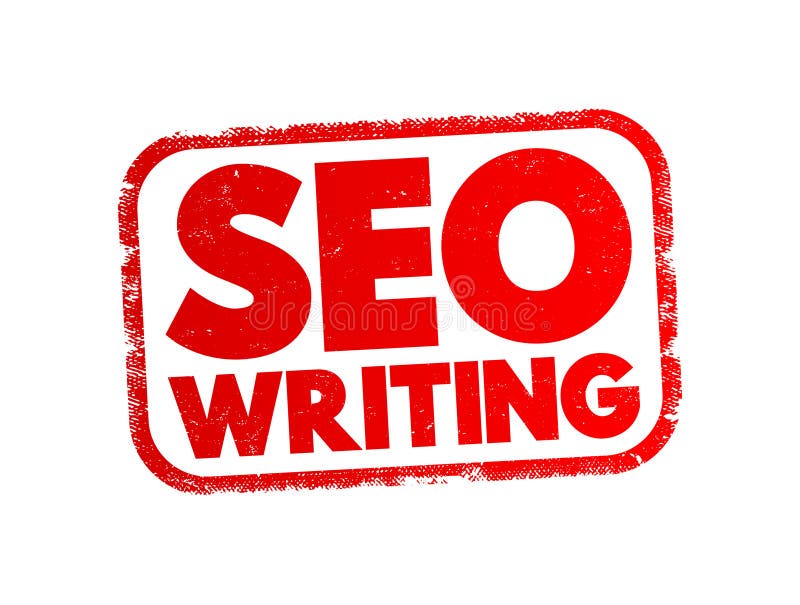 Seo Writing Text Stamp, Concept Background Stock Illustration ...