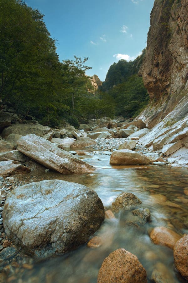 Seoraksan Peak Stream Pool stock image. Image of exposure - 18738635