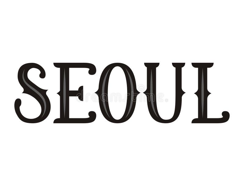 Seoul city lettering stock vector. Illustration of isolated - 296905231