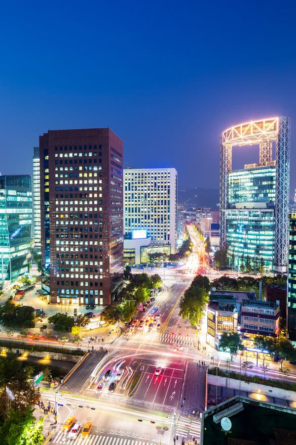 Seoul city at night stock photo. Image of asia, scenery - 36601408