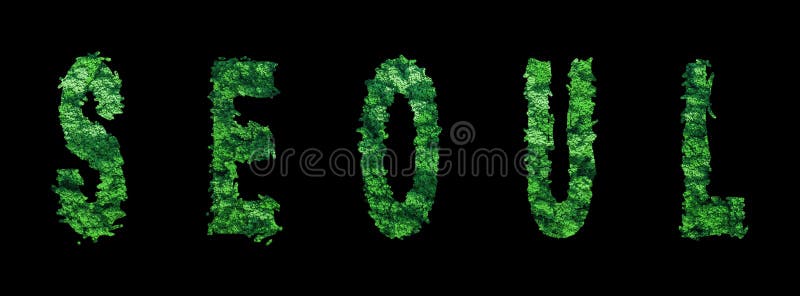 Seoul Lettering, Seoul Milky Way Letters, Transparent Background Stock ...