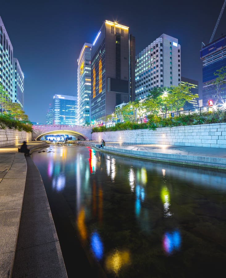 Seoul at night stock photo. Image of plant, south, seoul - 36488064