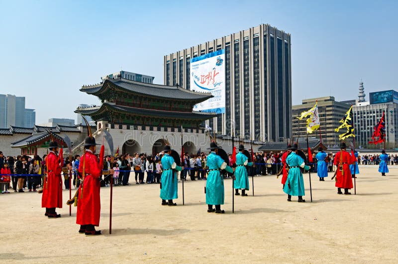 The Royal Guard-Changing Ceremony Gyeongbokgung Palace Editorial Photo ... The Royal Guard-Changing Ceremony Gyeongbokgung Palace Editorial Photo ...