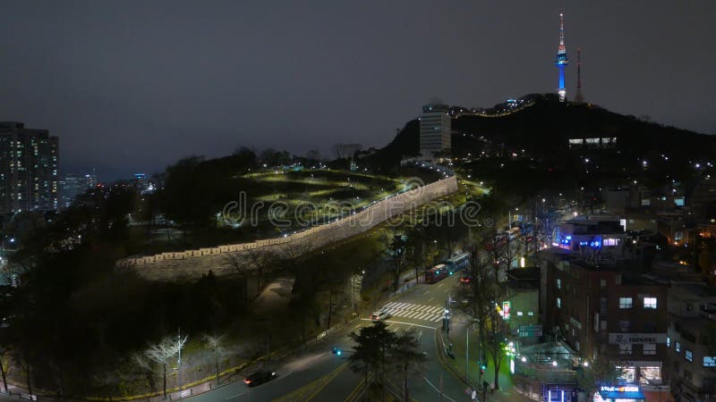 Seoul South Korea Night Visuals Stock Footage - Video of journey, city ...