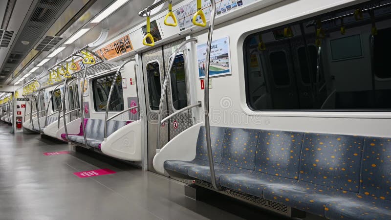 Seoul, South Korea-November 2020: Inside the Train at the Underground ...